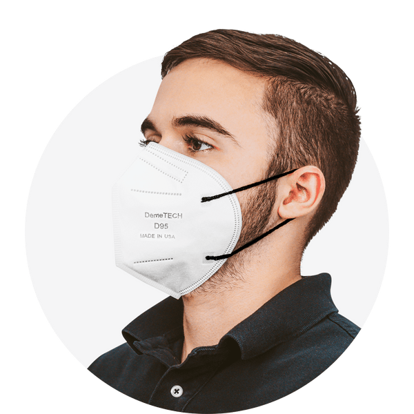 D95, White, Particulate Respirator, Fold Style with Black Earloops, (B ...