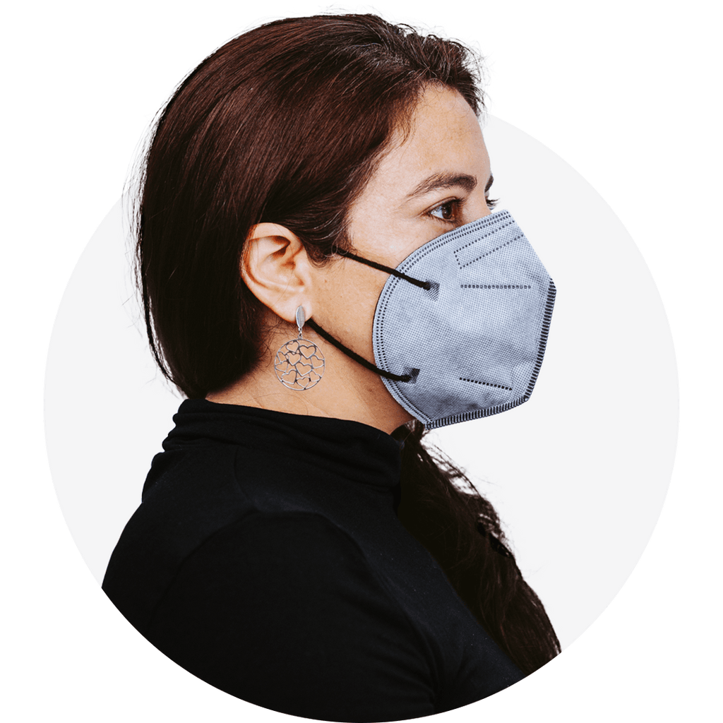 D95, Grey, Particulate Respirator, Fold Style With Black Earloops, (Bo ...