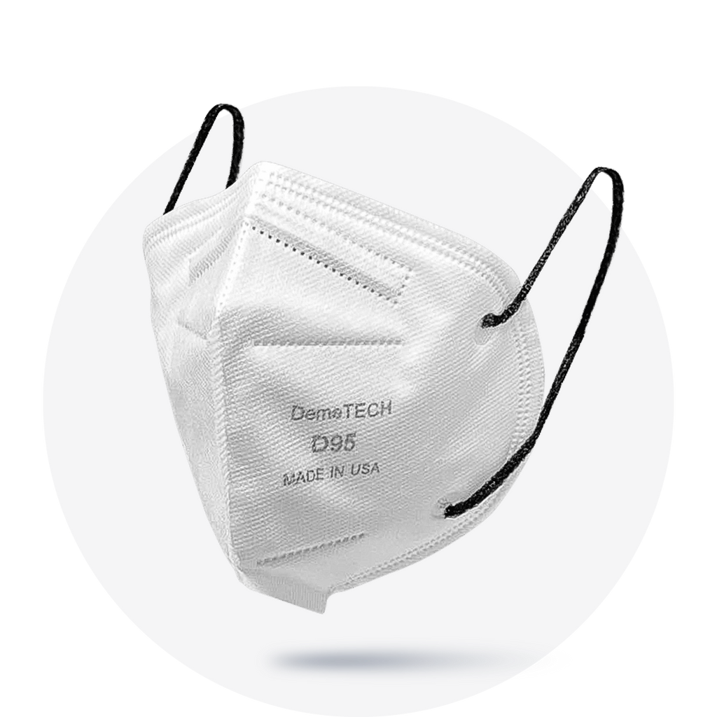 D95, White, Particulate Respirator, Fold Style with Black Earloops, (B ...