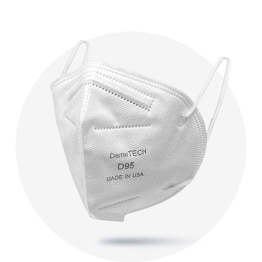 D95, White, Particulate Respirator, Fold Style with White Earloops, (B ...